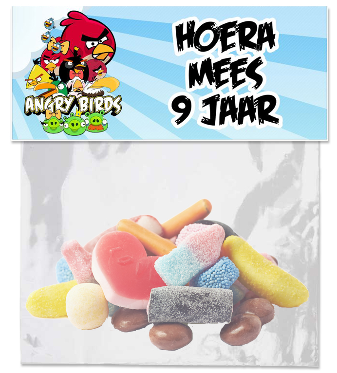Snoepzak label printables in diverse thema’s