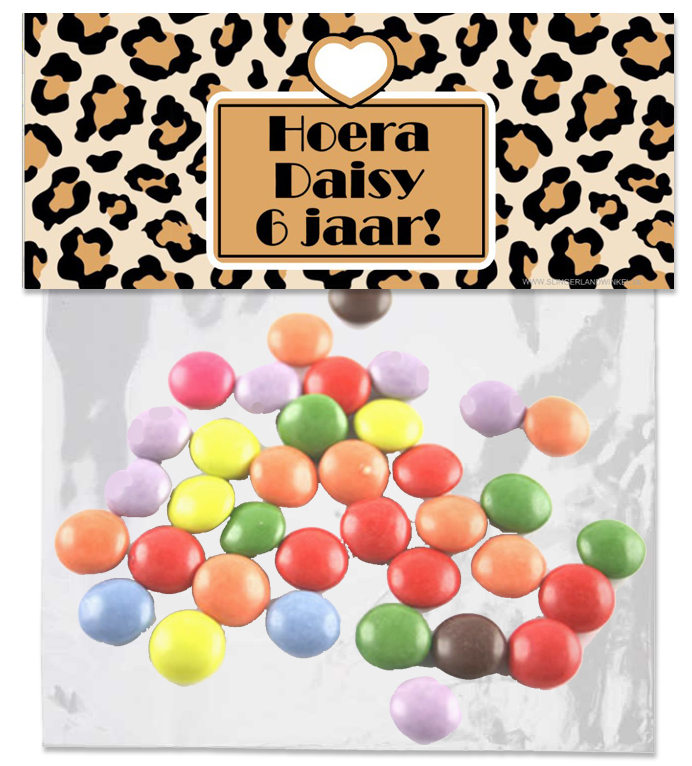 Snoepzak label traktatie printables in heel veel verschillende thema's