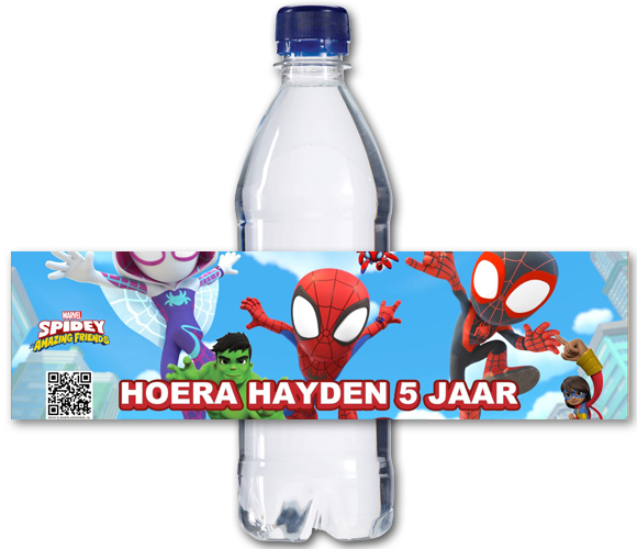 Feestelijke waterfles etiket printables voor drink traktaties