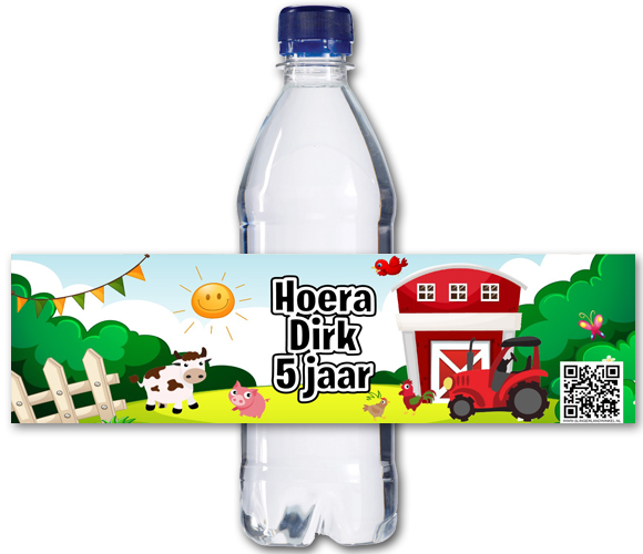 Feestelijke waterfles etiket printables voor drink traktaties