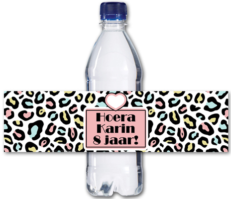 Feestelijke waterfles etiket printables voor unieke drink traktaties