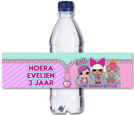 Feestelijke waterfles etiket printables voor unieke drink traktaties